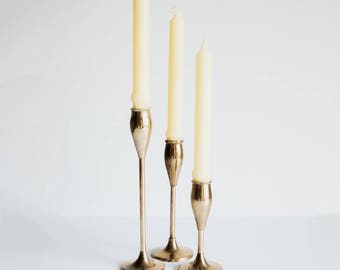 Brass candle holder | Etsy