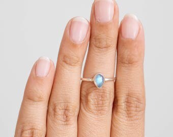 Moonstone ring | Etsy