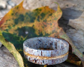 Elk antler ring | Etsy