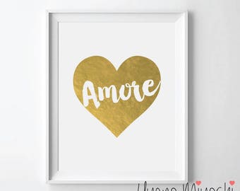 Amore print | Etsy