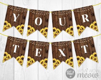 Sunflower banner | Etsy