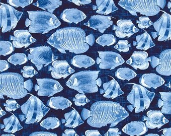 Ocean fabric | Etsy