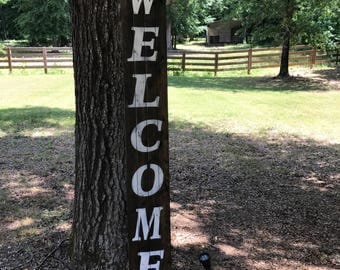 Wooden welcome sign | Etsy
