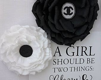 Chanel paper flowers | Etsy