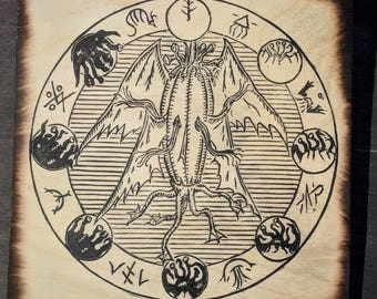 Hand Carved Madness Aliens Lovecraft and More by CoreyPress