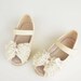 Ivory Flower Girl Shoes/ Toddler Girl Shoes/Pearl Party