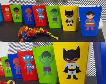 Superhero favor box | Etsy