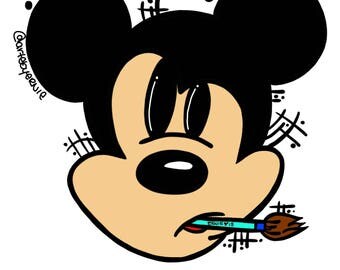 Mickey mouse sticker | Etsy