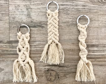 Macrame keychain | Etsy