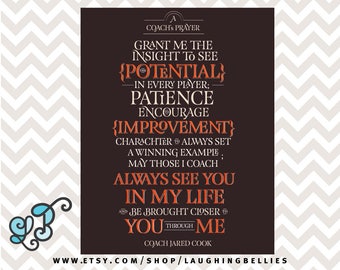 Coach's prayer | Etsy