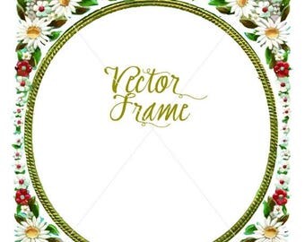 Oval frame svg | Etsy