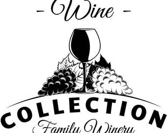 Wine label svg | Etsy