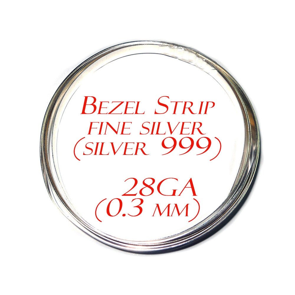 999 fine silver bezel strip wire thickness 28 Gauge 0.3 mm