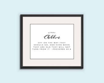 Proverbs 22 6 | Etsy