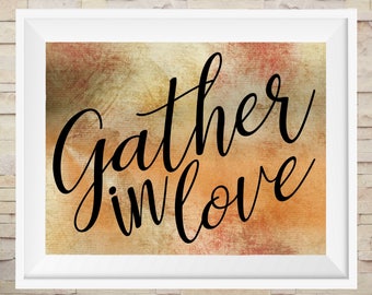 Large gather sign | Etsy