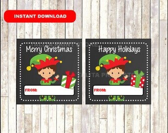 Elf gift tags | Etsy