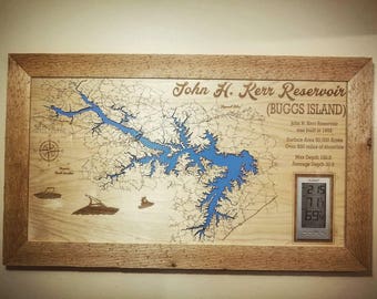 Map kerr lake | Etsy