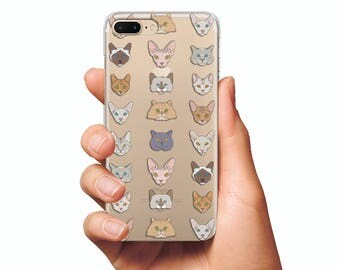 Cute cat phone case | Etsy