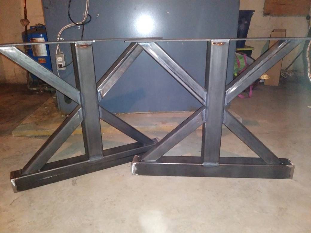 Metal Table Legs,Trestle Style Metal Legs,Industrial Table Legs,Very ...
