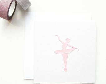 Handmade Ballet Card Ballerina Card Paper Cut Handmade