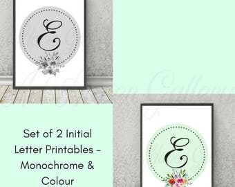 Letter e monogram | Etsy