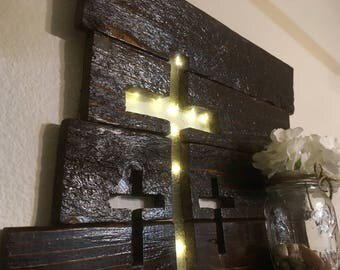 Wooden wall cross | Etsy