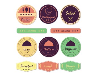 Cookbook label | Etsy