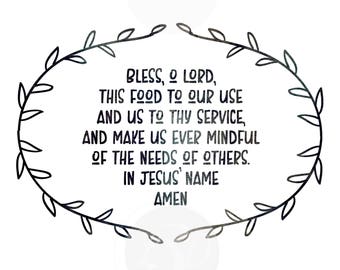 Dinner prayer | Etsy
