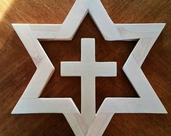 Star of david cross | Etsy