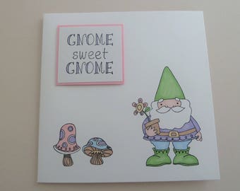 Gnome card | Etsy