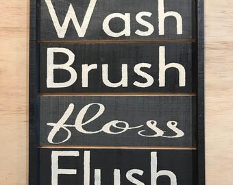 Flush sign | Etsy