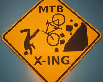 Mountain bike sign | Etsy
