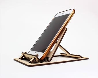 Wood phone stand | Etsy