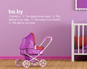 Baby girl wall decal | Etsy