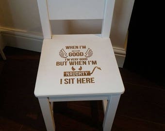 Time Out Chair Vinyl Decal Toddler Naughty Chair Sticker