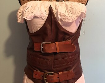 Leather bodice | Etsy