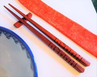 Wood Name Keychains Chopsticks and Desk Names by DustyNewt on Etsy