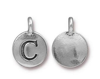 Initial c charm | Etsy