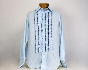 Ruffled tuxedo shirt | Etsy