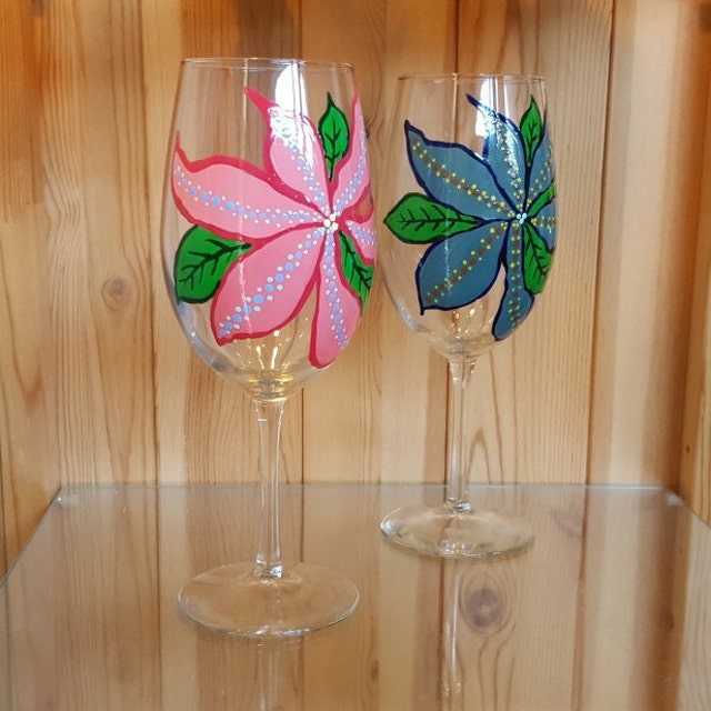 Hand painted glassware hand painted coffee mugs by RaeSmith