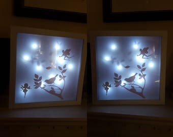 Lighted shadow box | Etsy