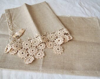 Vintage linen fabric | Etsy