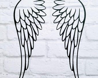 Angel wing decal | Etsy