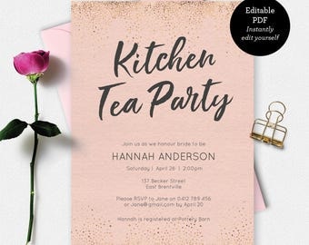 Kitchen tea invite | Etsy