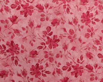Pink roses fabric | Etsy