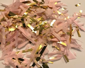 Pink gold confetti | Etsy