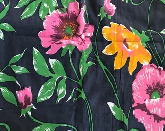 Large floral fabric | Etsy