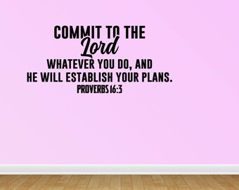 Proverbs 16 3 | Etsy