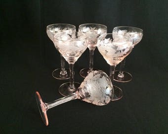 Crystal stemware | Etsy