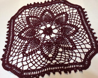 Square crochet doily | Etsy